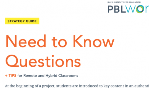 Need to Knows | MyPBLWorks